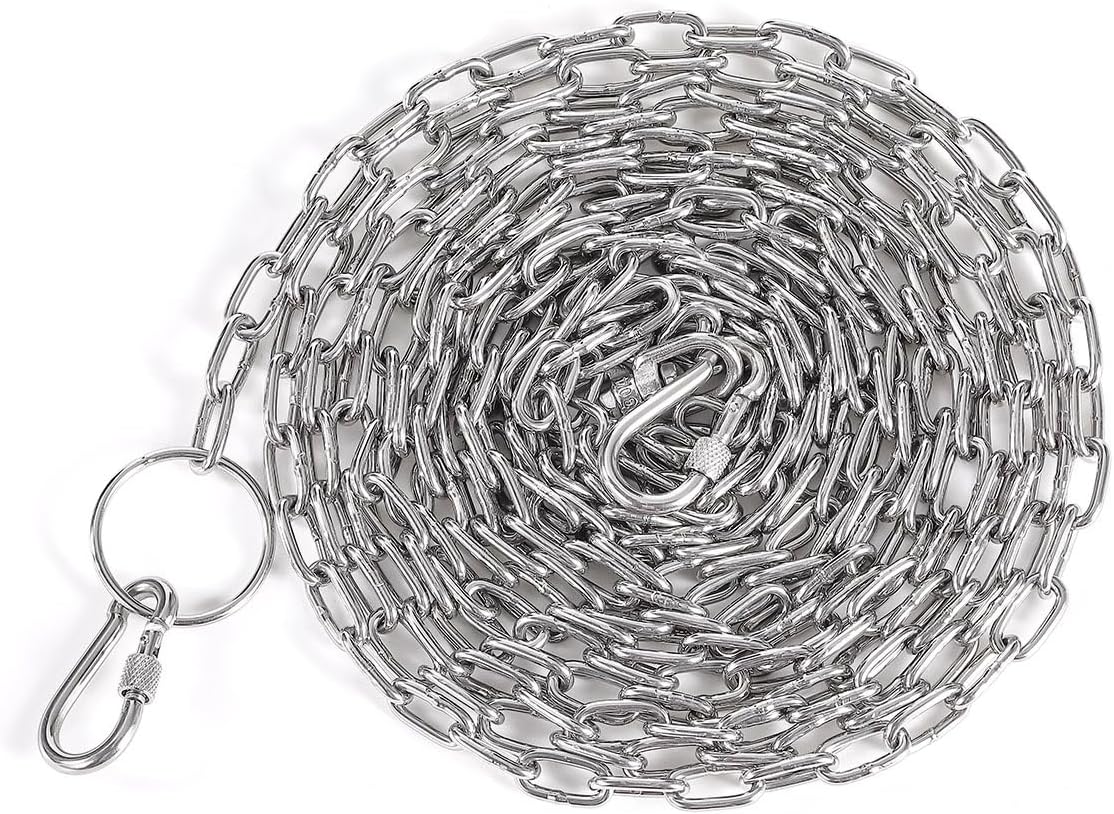Amazon.com : 16FT 304 Stainless Steel Dog Chains Line for Outside - 3 ...