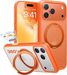 Amazon.com: TORRAS Soporte magnético giratorio de 360 grados para iPhone 17 Pro Max, compatible ...