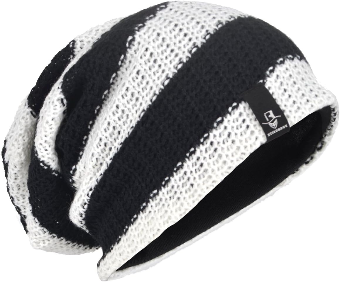 Rasta Dread Knit Tam Hat -"Dreadlocks Cap" (Long Black/Red/Yellow/Green ...