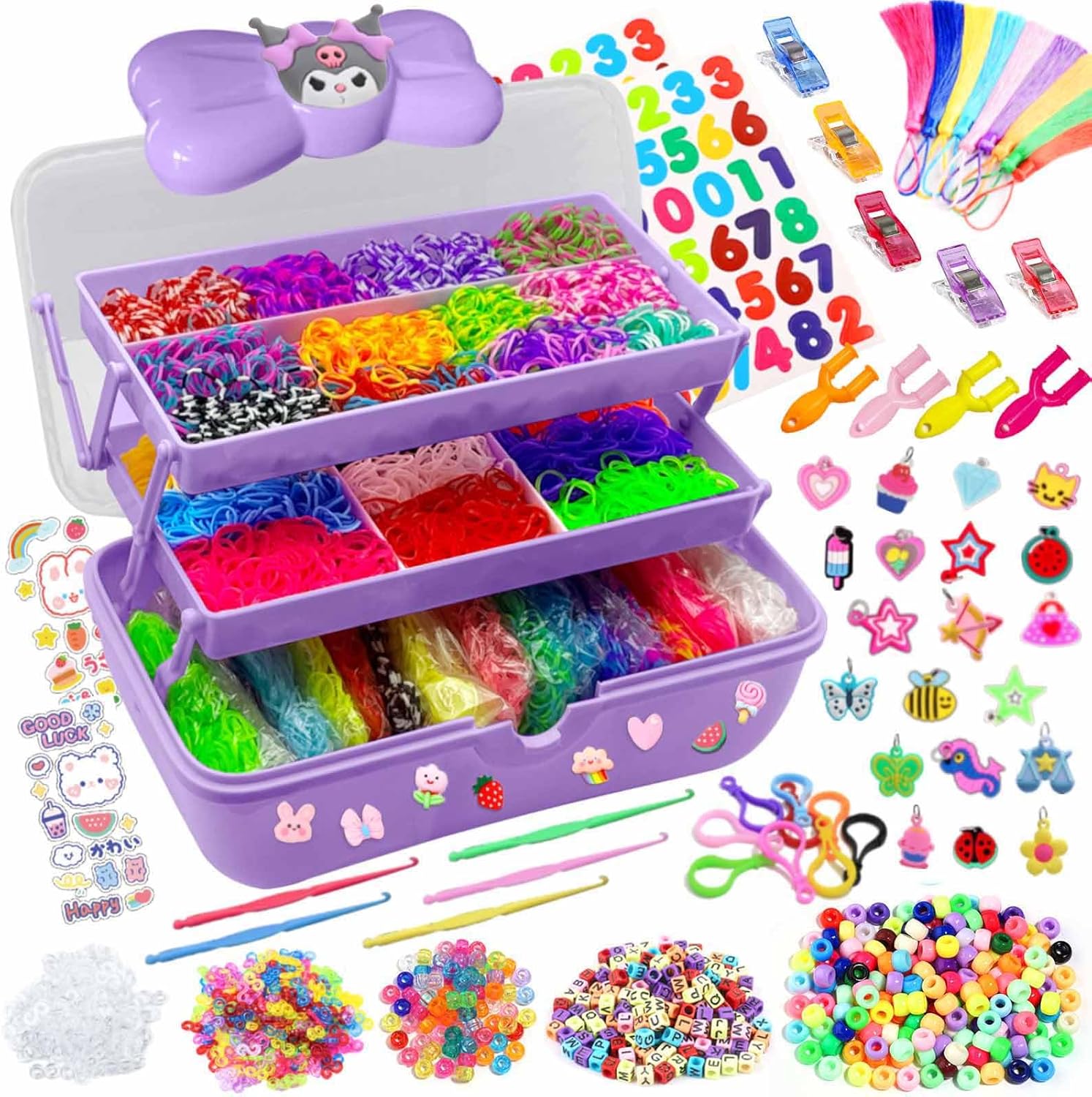 16500+ Rubber Loom Band Bracelet Kit, 26 Colors Rubber Band Bracelet ...