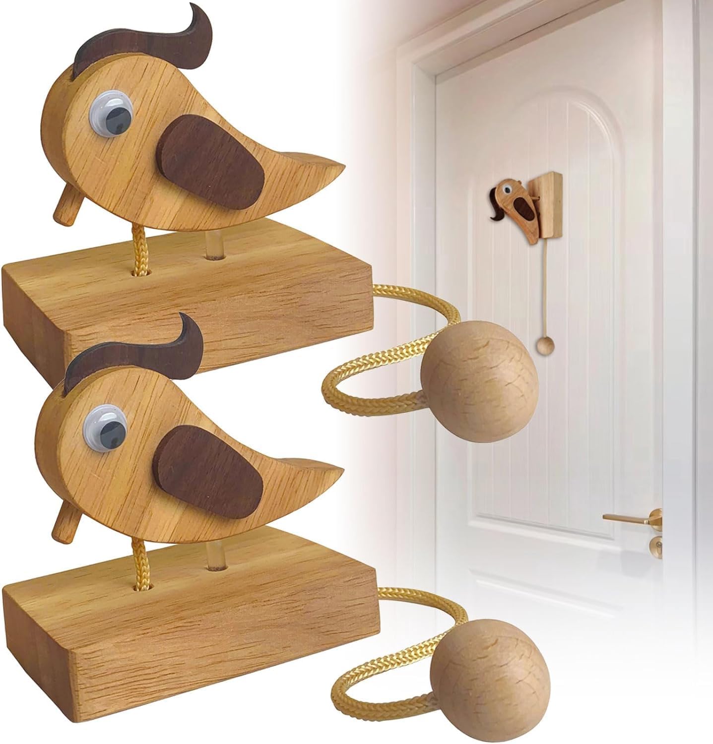Woodpecker Door Knocker,Handmade Creative Woodpecker Doorbell,Unique ...