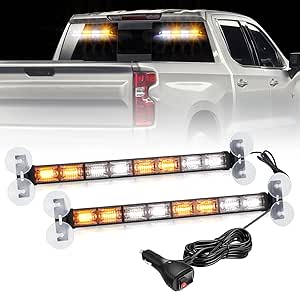 Amazon.com: OPPBUY Amber White Traffic Advisor Light Bar,16 Inch 96 LED ...