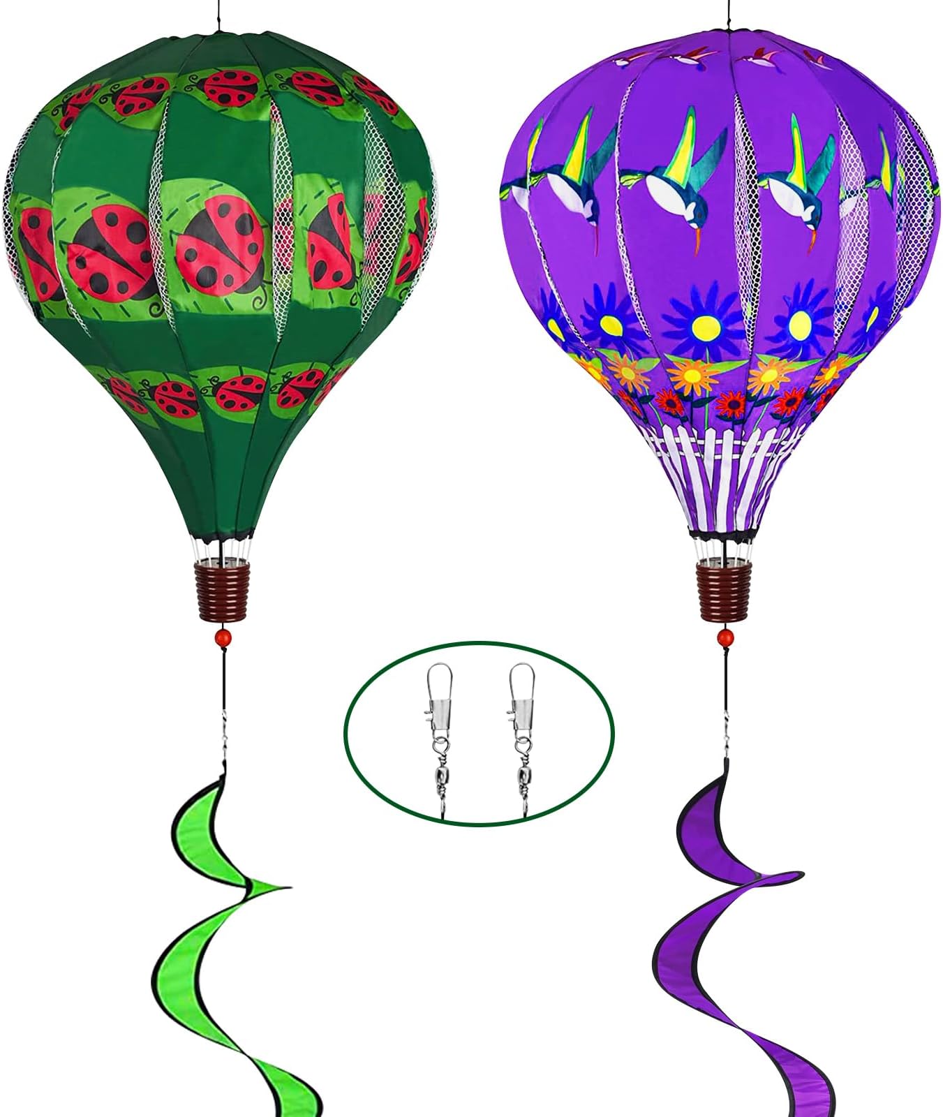 Amazon.com: Windspiration Hot Air Balloon Twist Garden Wind Spinner ...
