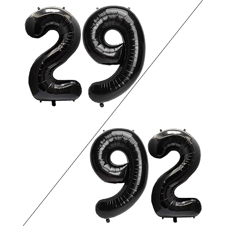 Amazon.com: AULE 40 Inch Large 29 Balloon Numbers Silver, Big Foil ...