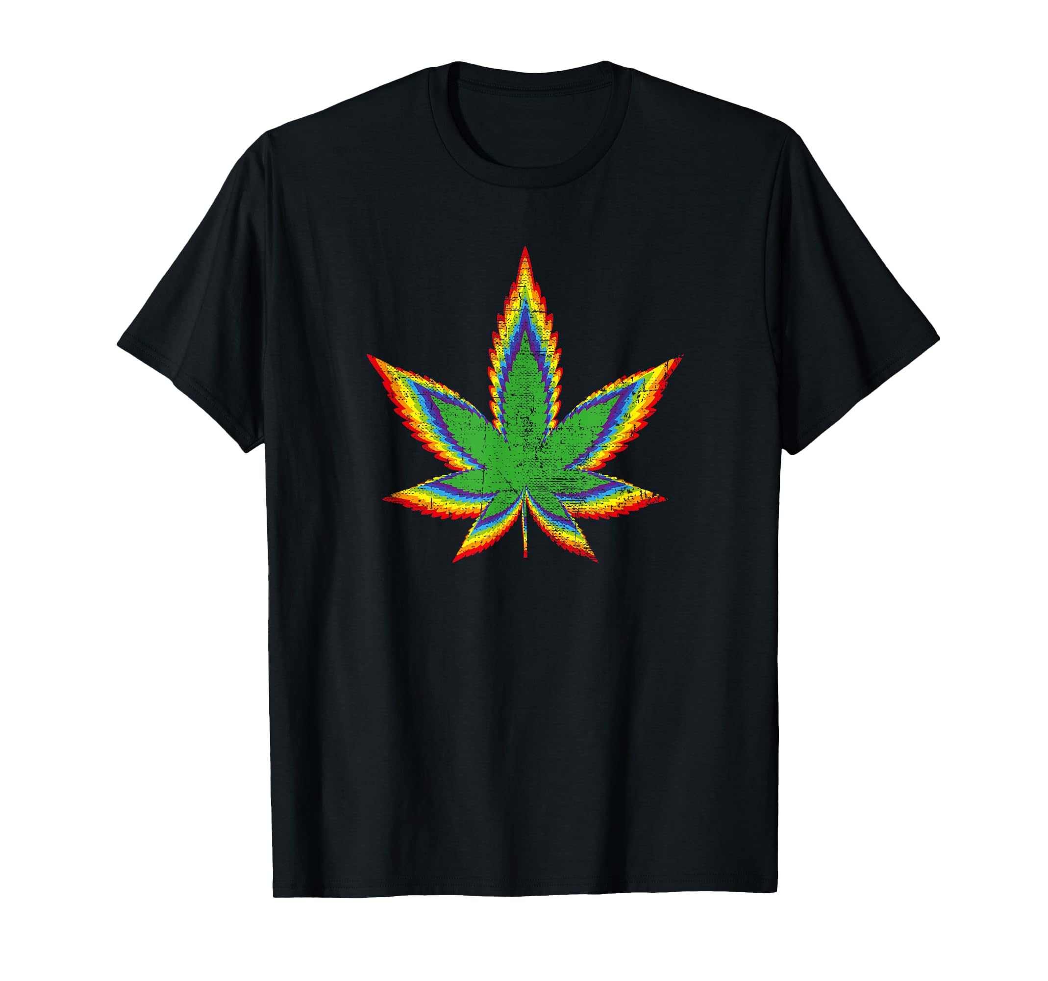 Rainbow Weed Logo Cannabis Leaf With Rainbow Colors For Promotion Of