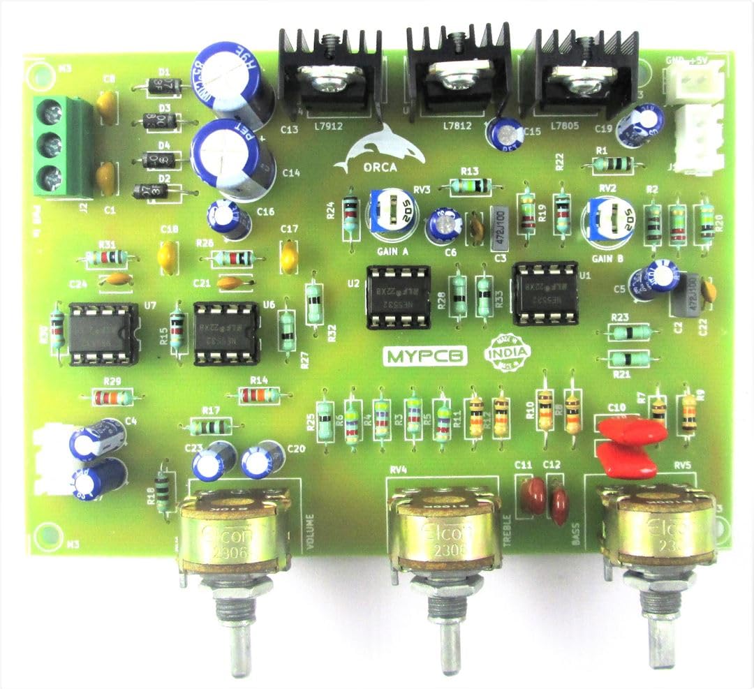 MYPCB Hifi Bass Treble Board with Active Volume and Pre Amp using ...