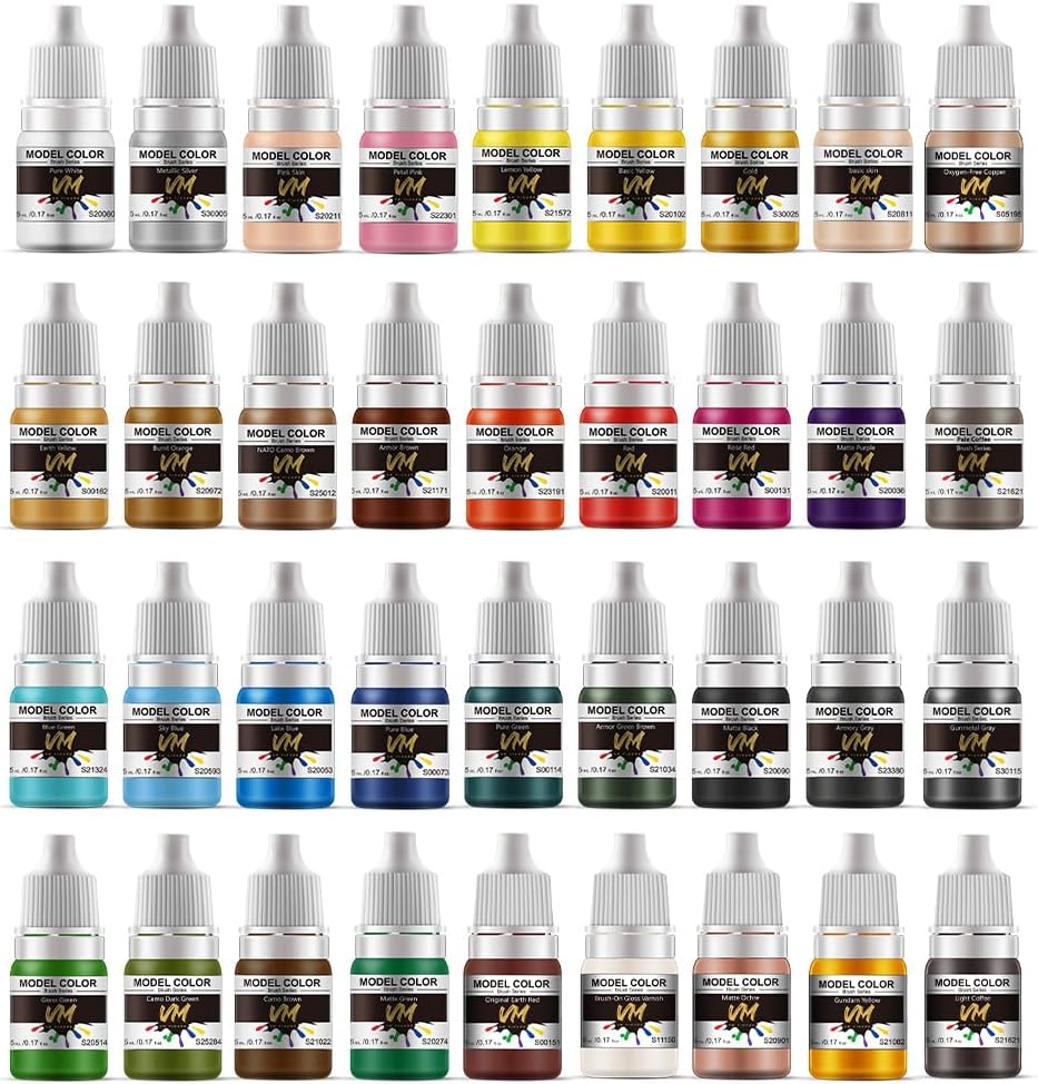 Amazon.com: VM Basic Colors Model Paint Set -36 Bottles x 5ml Miniature ...