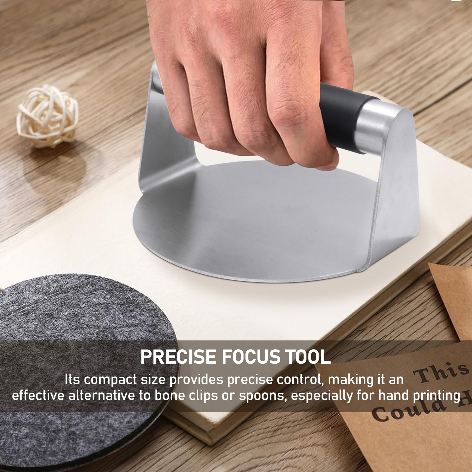 Embossing Tool Bamboo Baren For Printmaking - Ergonomic Pressure Tool ...
