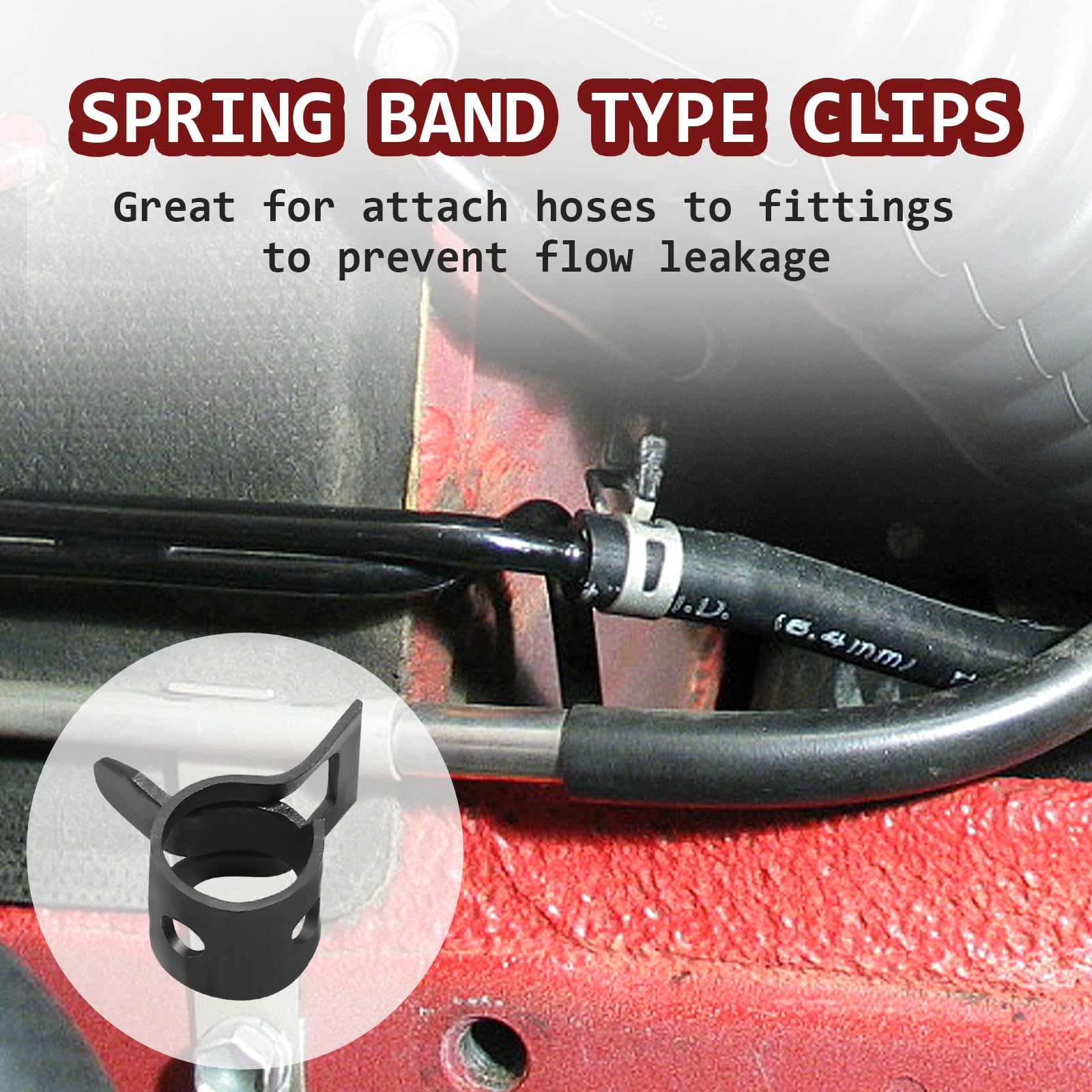 Snapklik.com : Cionyce 50 Pcs 10mm ID Spring Band Type Clamps