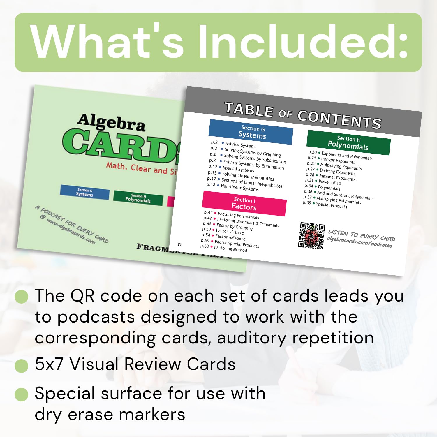 Snapklik.com : AlgebraCards Algebra 1 Math Flash Cards Learning System