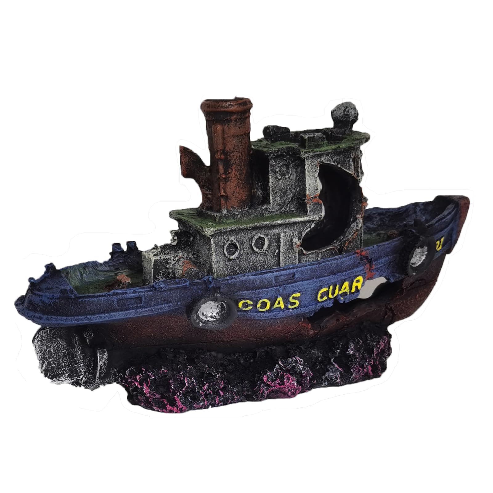 Amazon.com: Aquarium Large Shipwreck Decorations - Fish Tank Lifelike ...