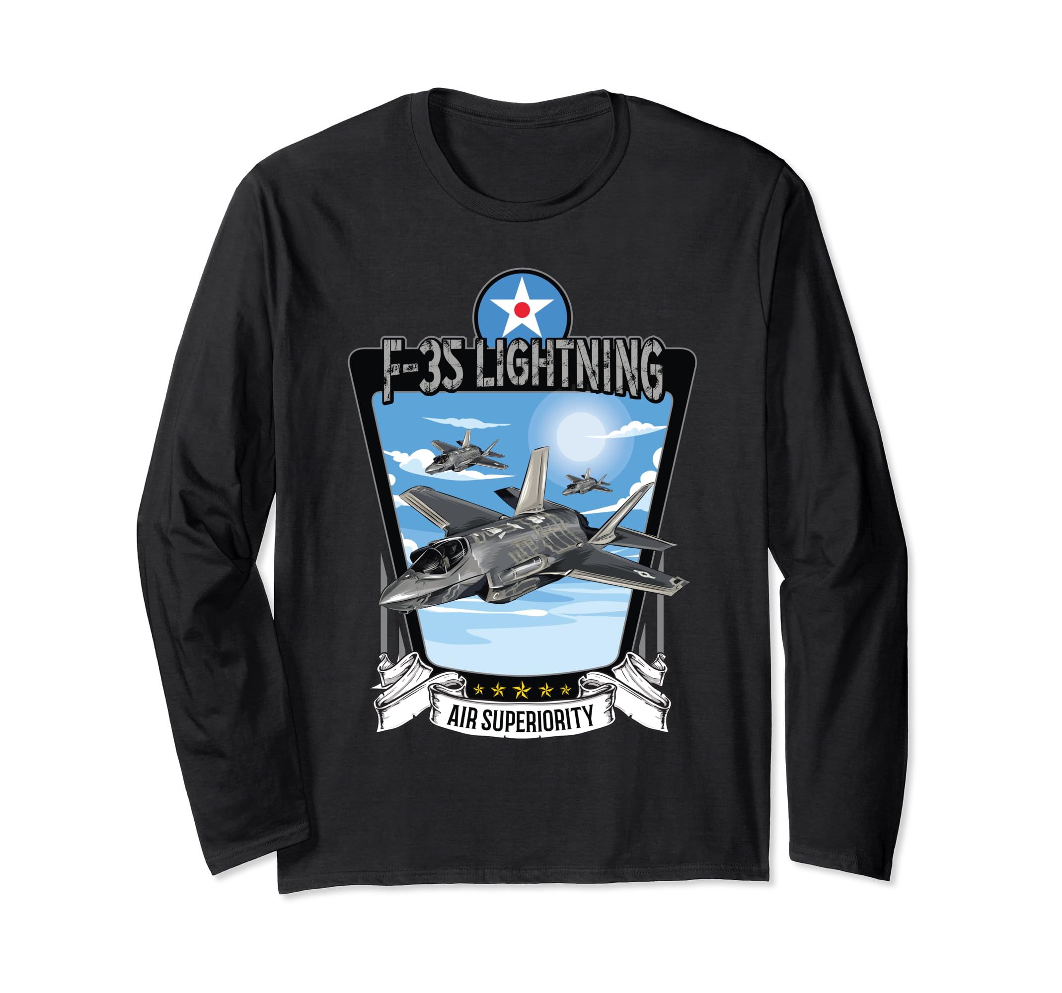 Amazon.com: American Aircraft Stealth Fighter F35 lightning Long Sleeve ...