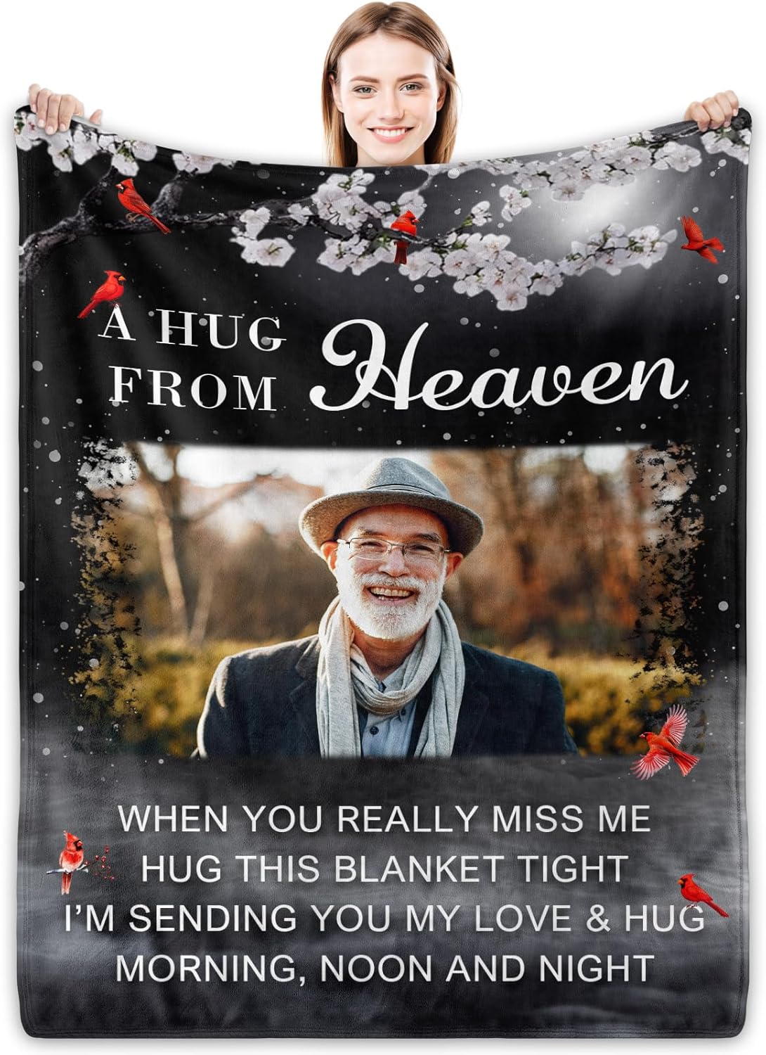 Amazon.com: Custom Memorial Blanket for Loss of Loved One, Sympathy ...
