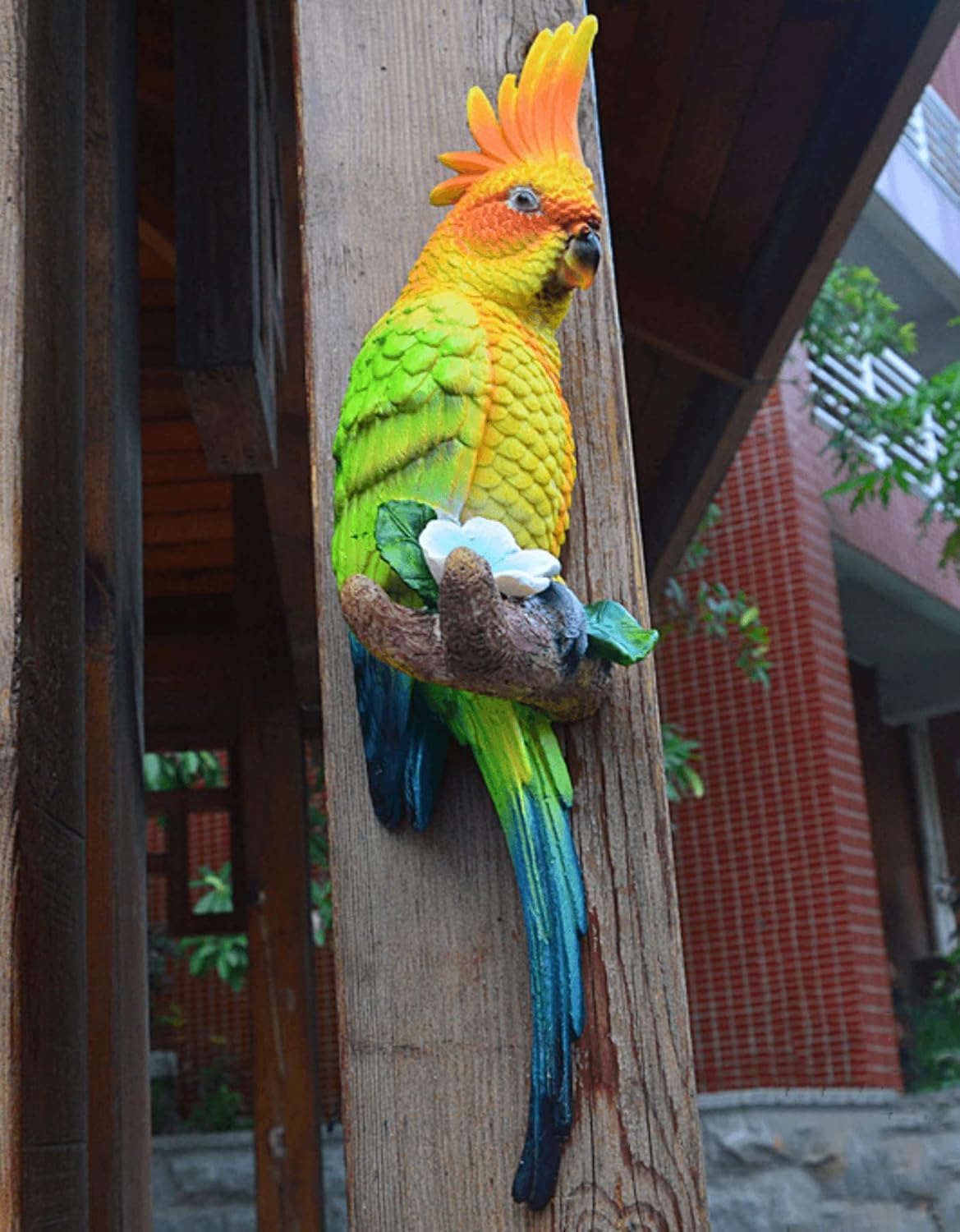 Real Parrot Resin Statue,Indoor and Outdoor Animal Decoration,Tropical ...