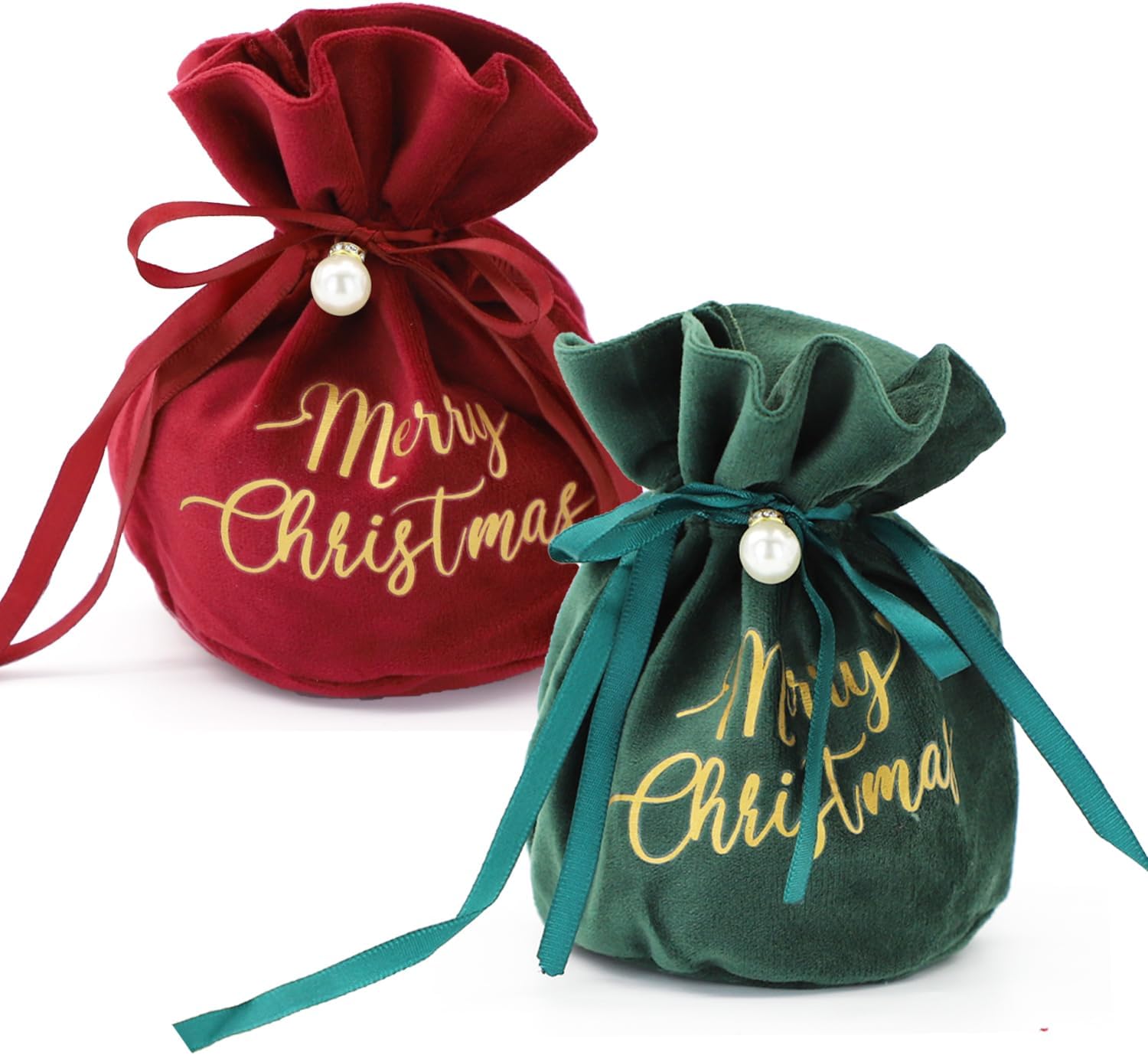 ALLY-MAGIC Christmas Drawstring Gift Bags, Xmas Gifts Bags Christmas ...