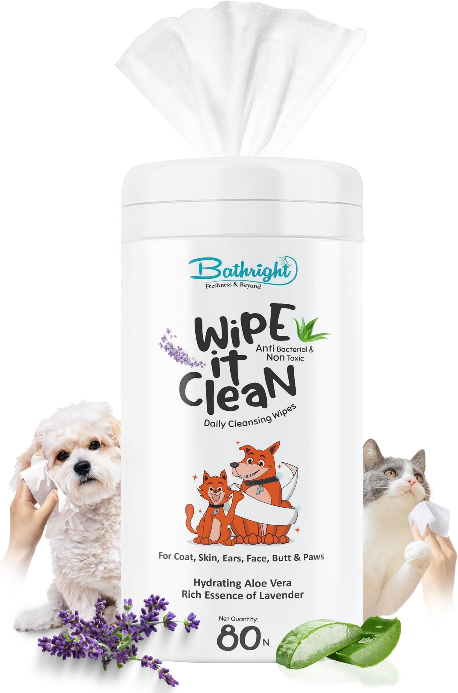 Petvit Pet Wipes Dogs | Dog Wipes for Cleaning and Grooming | Wet Wipes ...