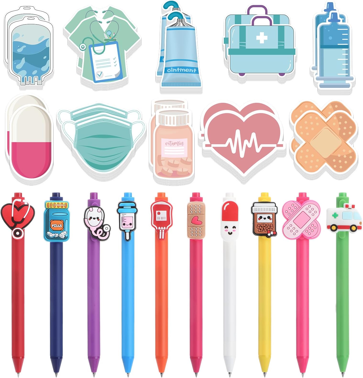 Amazon.com : Janlaugh 40 Pcs Mini Funny Nurse Sticky Notes Cute Nursing ...