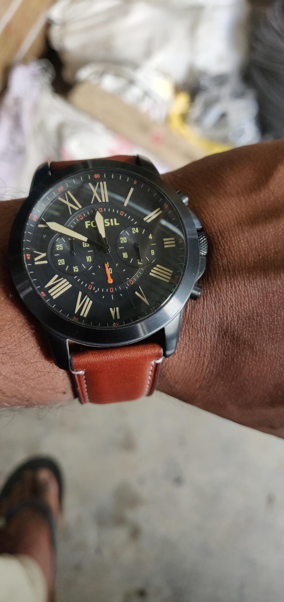 Fossil Chronograph Black Dial Men's Watch - FS5241 : Fossil: Amazon.in ...