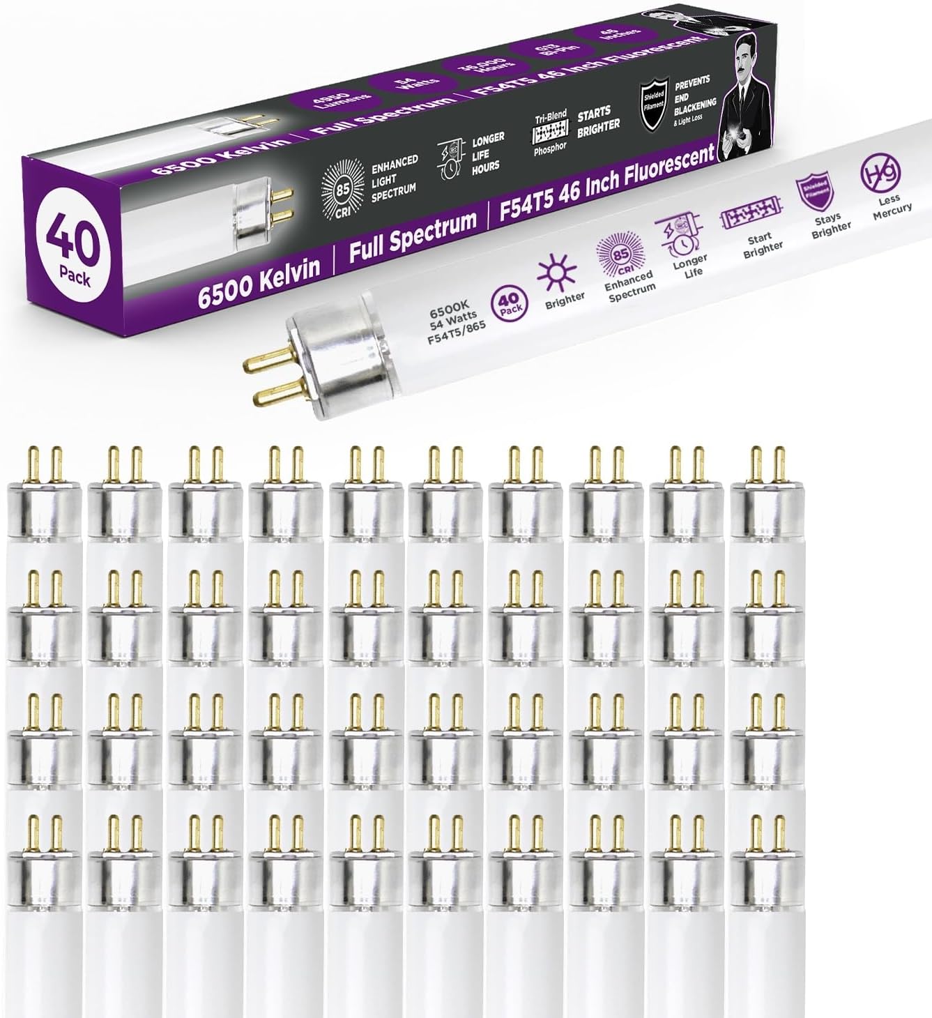 Amazon.com: Philips 135103 54W T5 High Output Natural Light 5000K ...