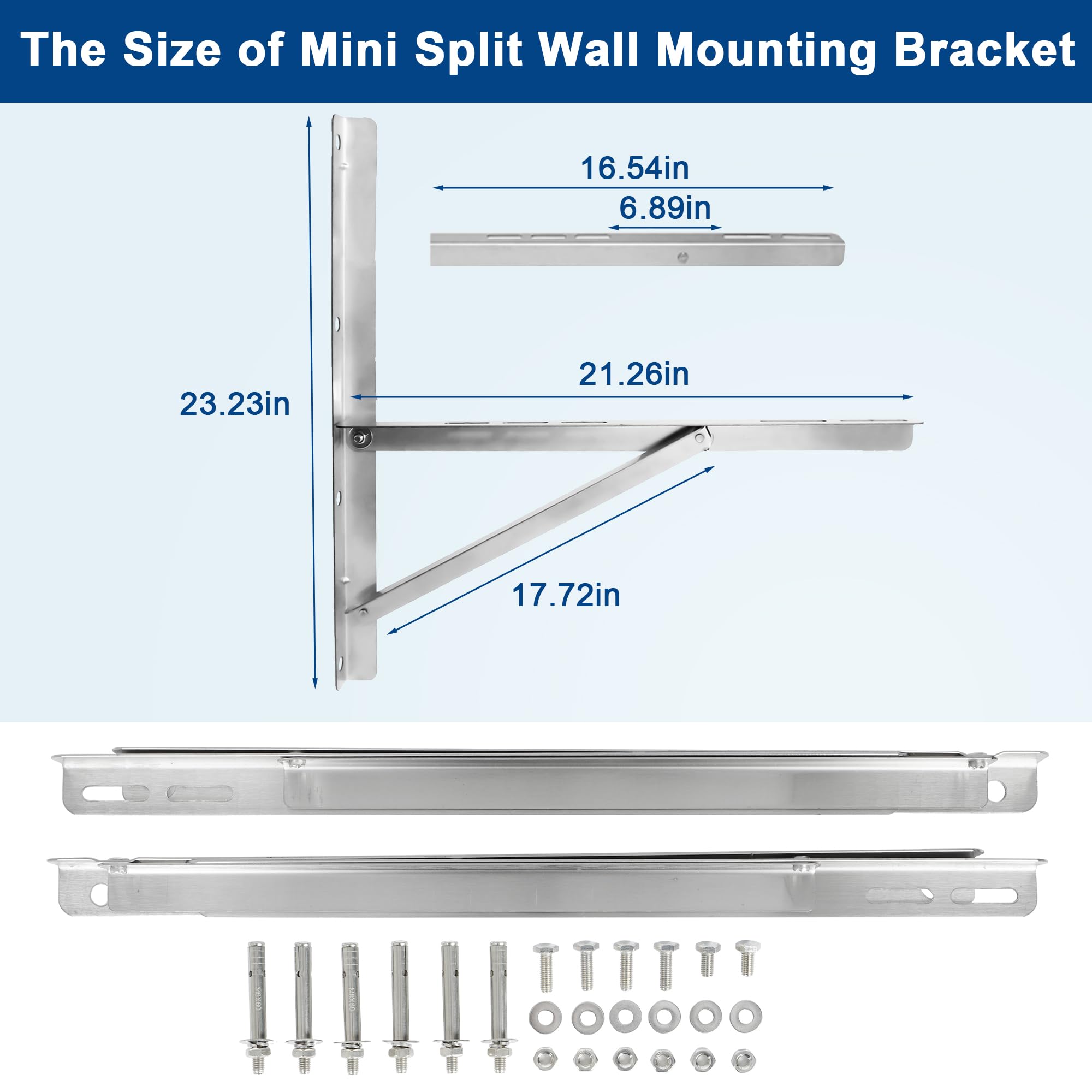 Snapklik.com : Mini Split Wall Mounting Bracket, Outdoor Stainless ...