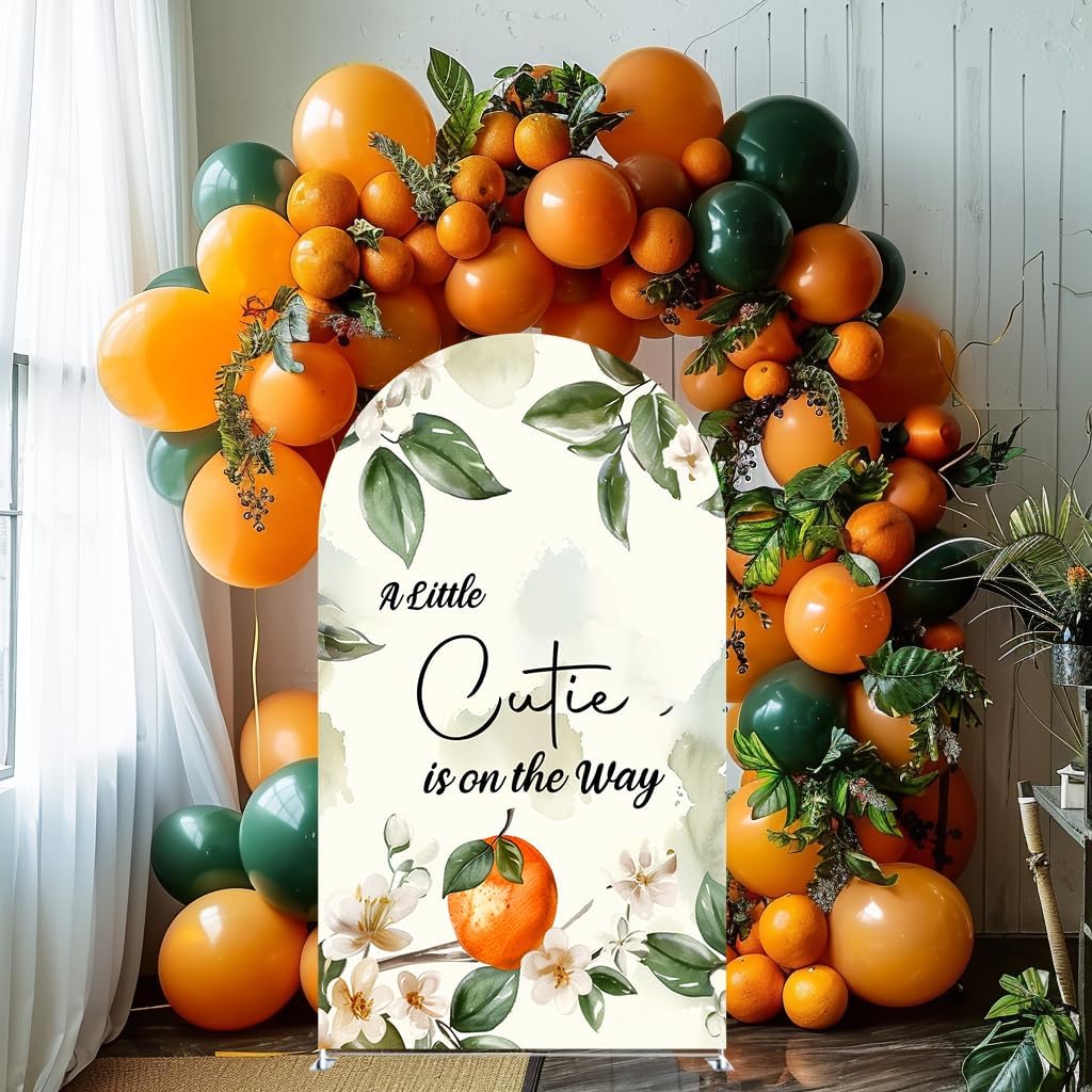 Amazon.com : Blush Pink Floral Arch Covers Stretchy Backdrop Citrus ...