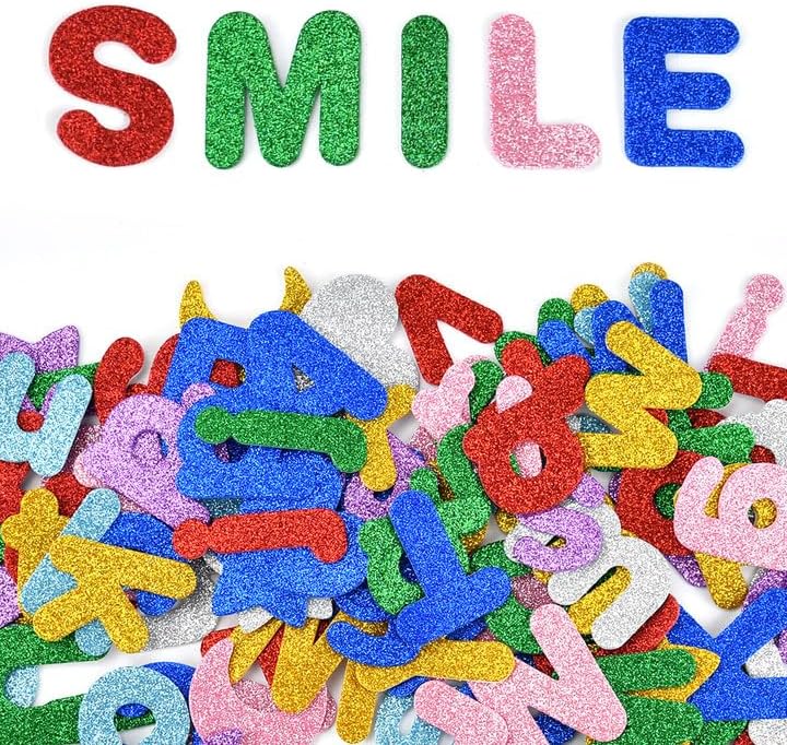 BOHUIZ 260Pcs Multicolor Alphabet Letter Stickers for Crafts, DIY ...