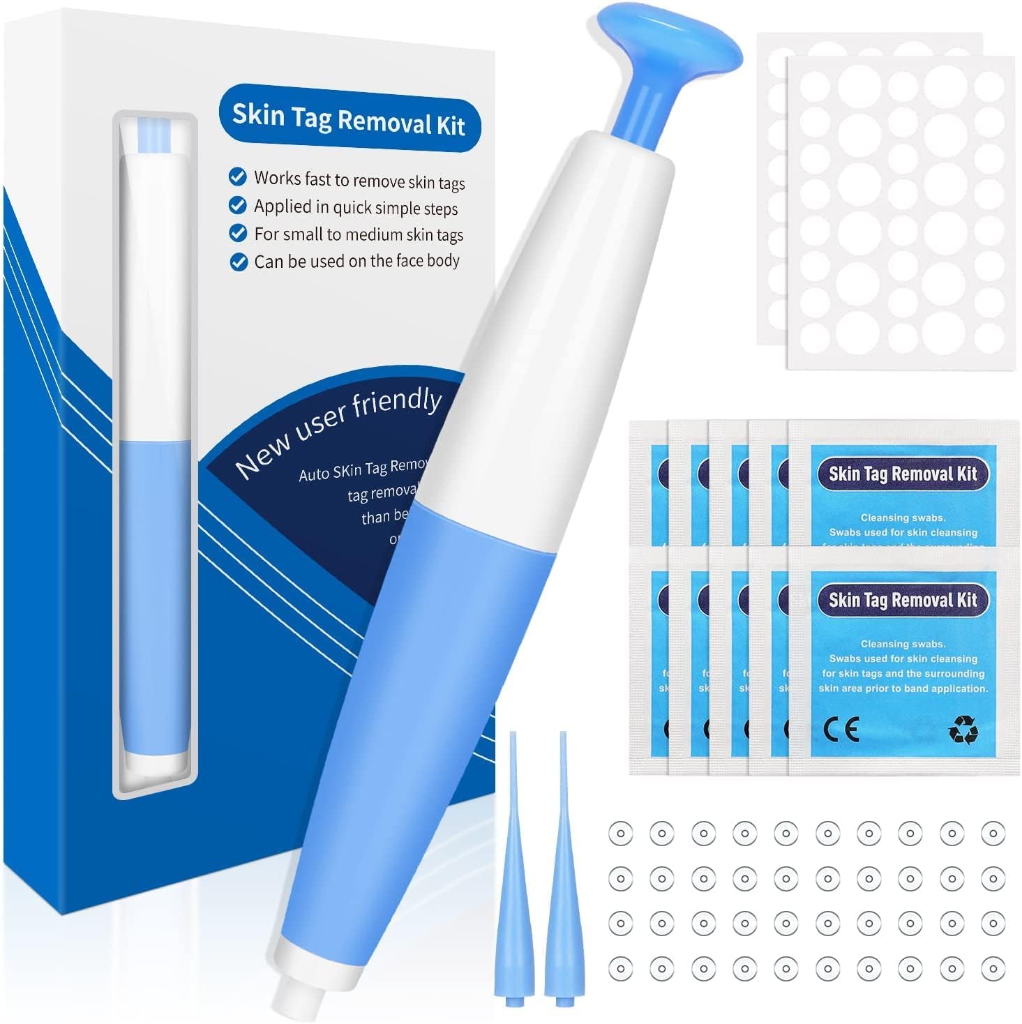 Auto Skin Tag Remover, EqiEch Micro Skin Tag Removal Kit for Small Skin ...