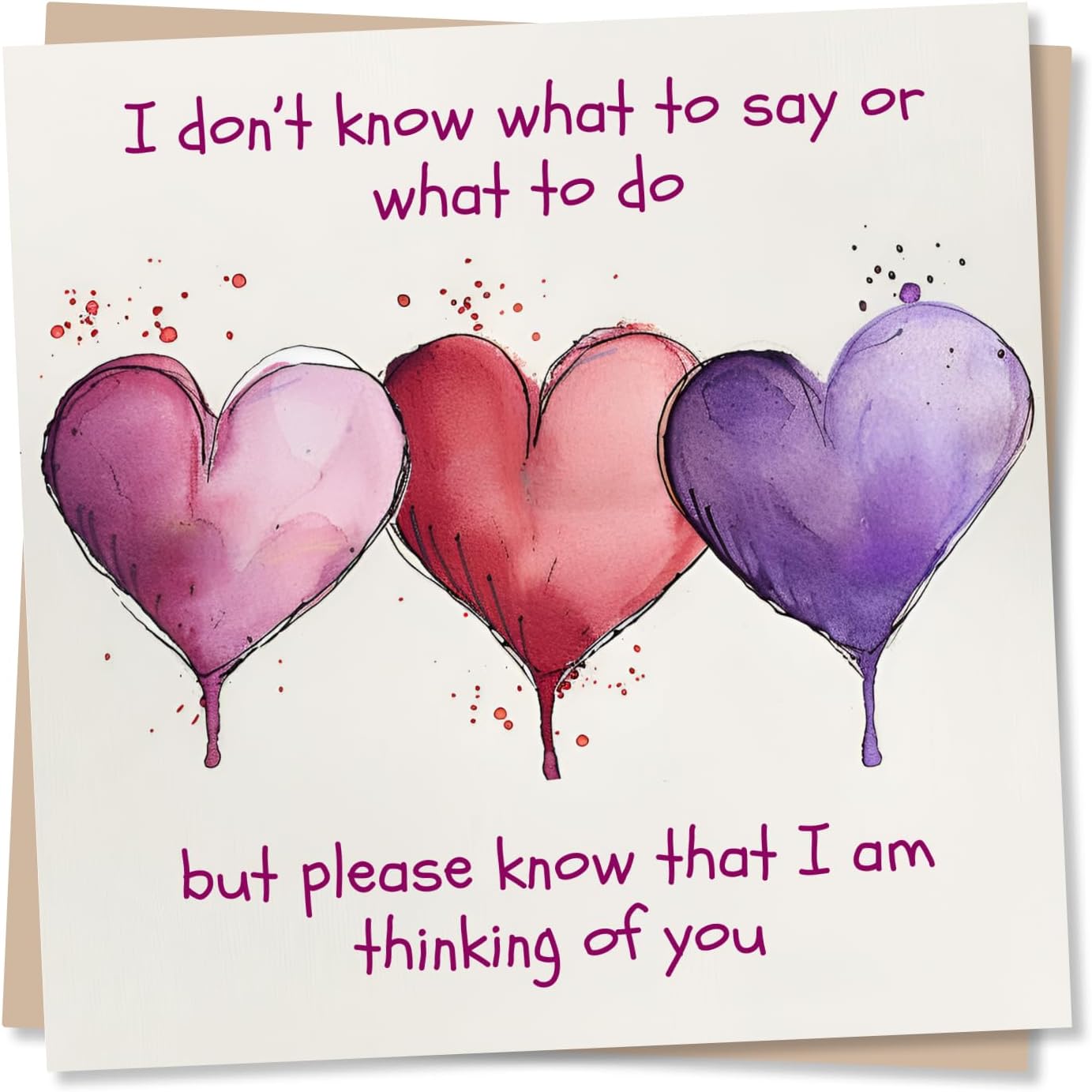 Amazon.com : Heartfelt Heart Thinking Of You Card - I Don't Know What ...