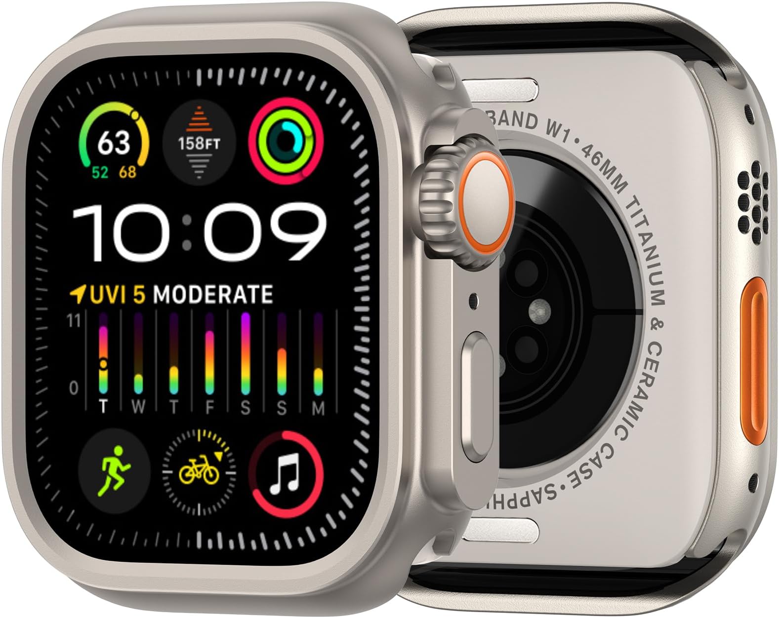 Amazon.com: amBand for Apple Watch Series 10 46mm Metal Case Men, W1 ...