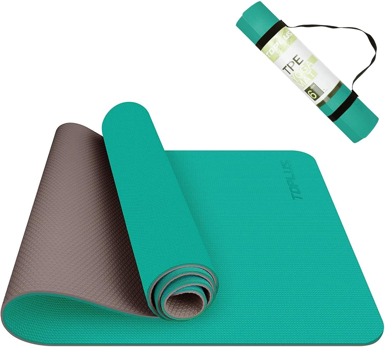 Amazon.com : Yoga Mat with Strap, 1/4 Inch Extra Thick Yoga Mat Double ...