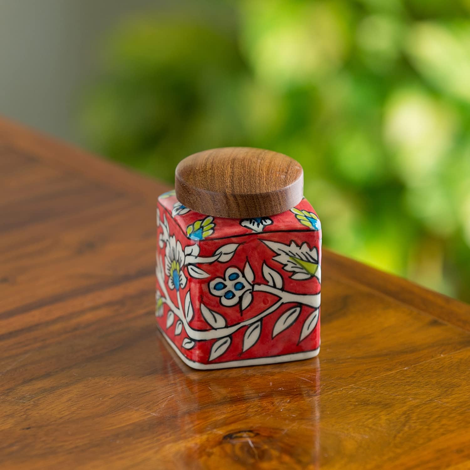 Amazon.com: ExclusiveLane 'Mughal Cuboidal' Floral Hand-Painted Small ...