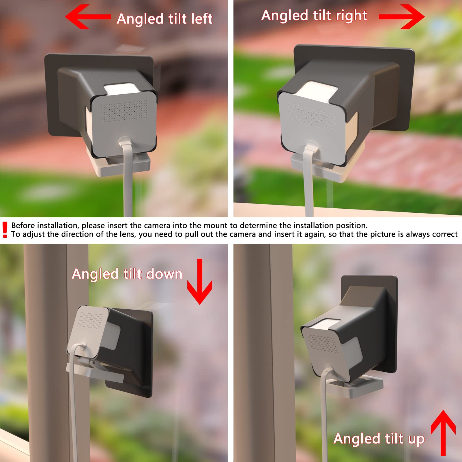 Snapklik.com : Teccle 2 Pack Angled Window Mount For Wyze Cam V4 Cam V3 ...