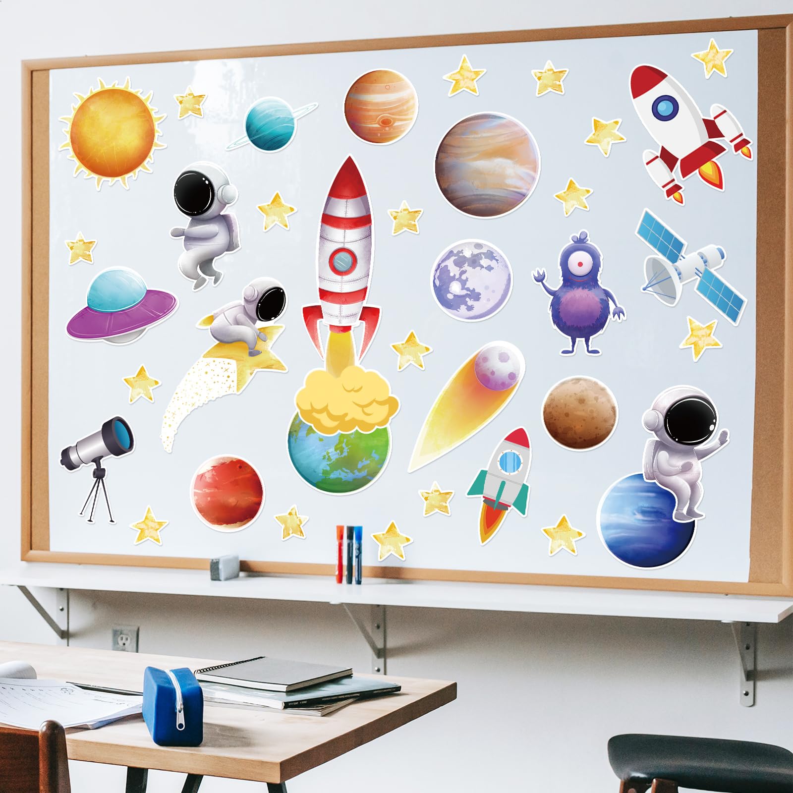 Space Classroom Decorations Outer Space Classroom Door Decor Kit, Back