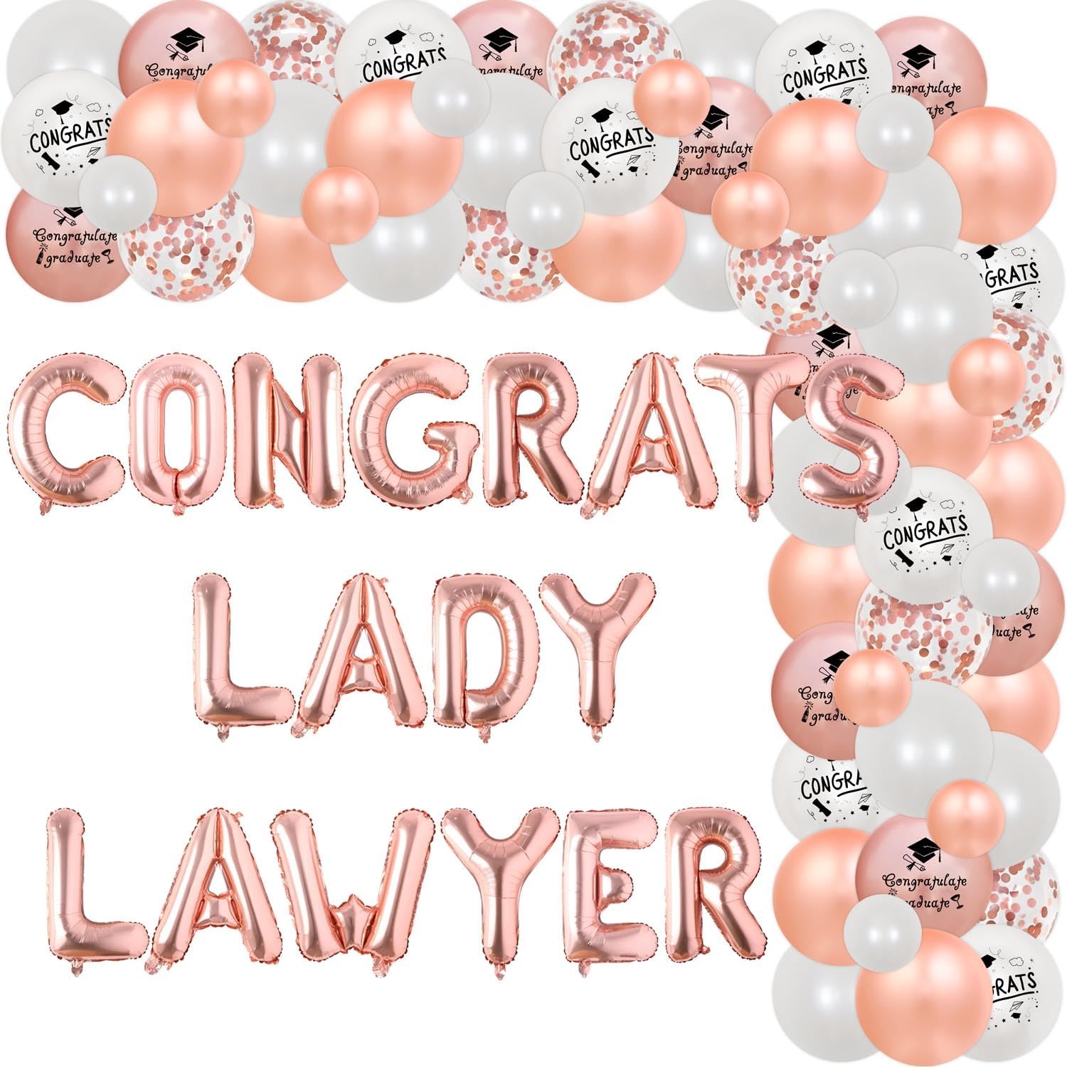 Amazon.com: Law School Graduation Party Decoration 2025 - Rose Gold ...