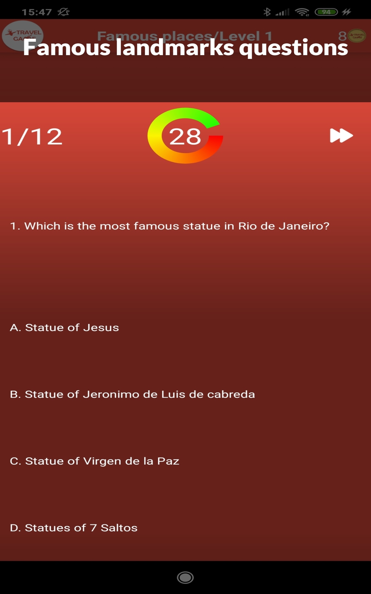 Geography Trivia Quiz world capitals - Travel Game - App on Amazon Appstore