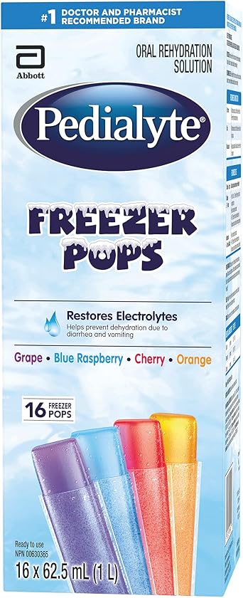 Pedialyte®, Electrolyte Popsicles For Adults & Kids, Variety Pack, 16 x ...