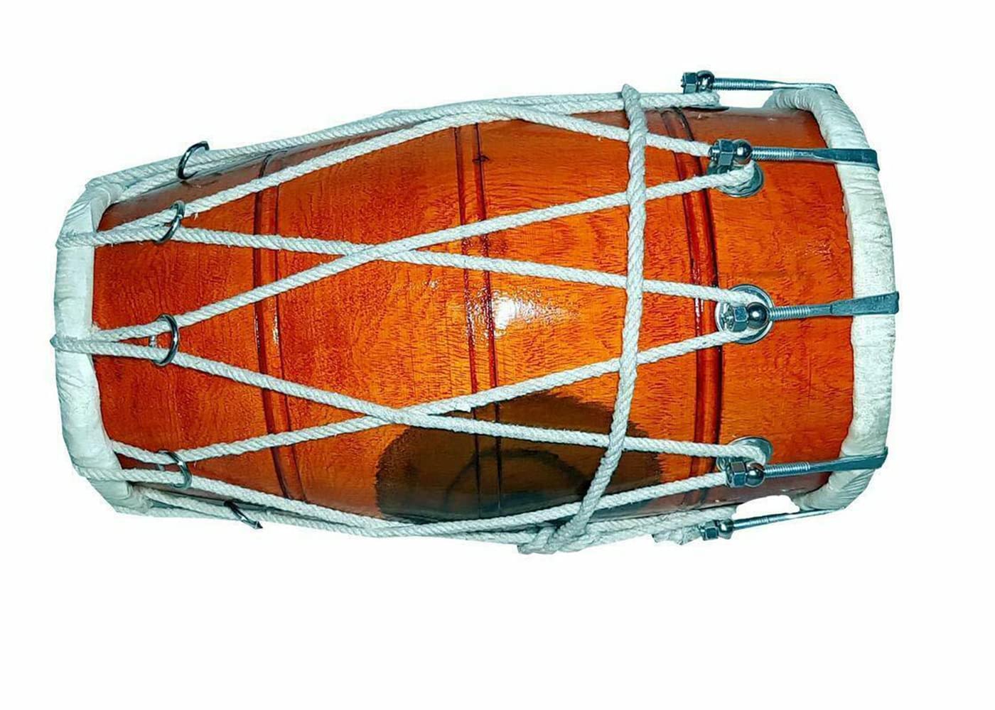 Buy Dholak Dori And Nut Wooden Polish Drum Indian Traditional Tuned ...