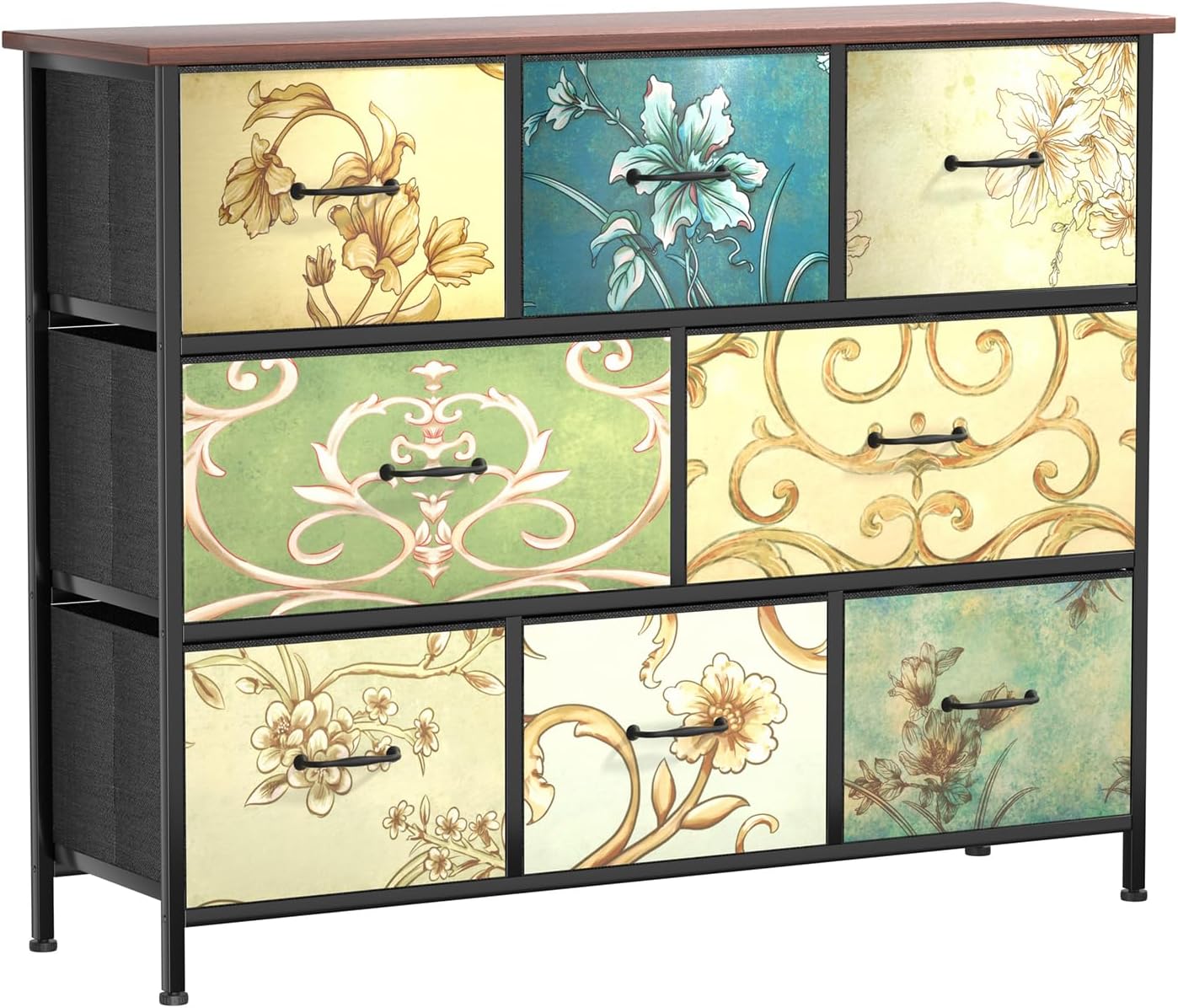 8 Drawer Chest of Drawers - Large Storage Drawers with Durable Metal ...