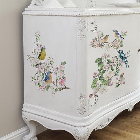 Amazon.com: Flortlias Floral Rub on Transfer for Furniture Vintage ...