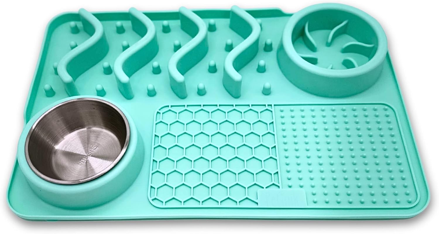 Amazon.com: Petinik Slow Feeder Mat for Pets - Non-Toxic Silicone ...