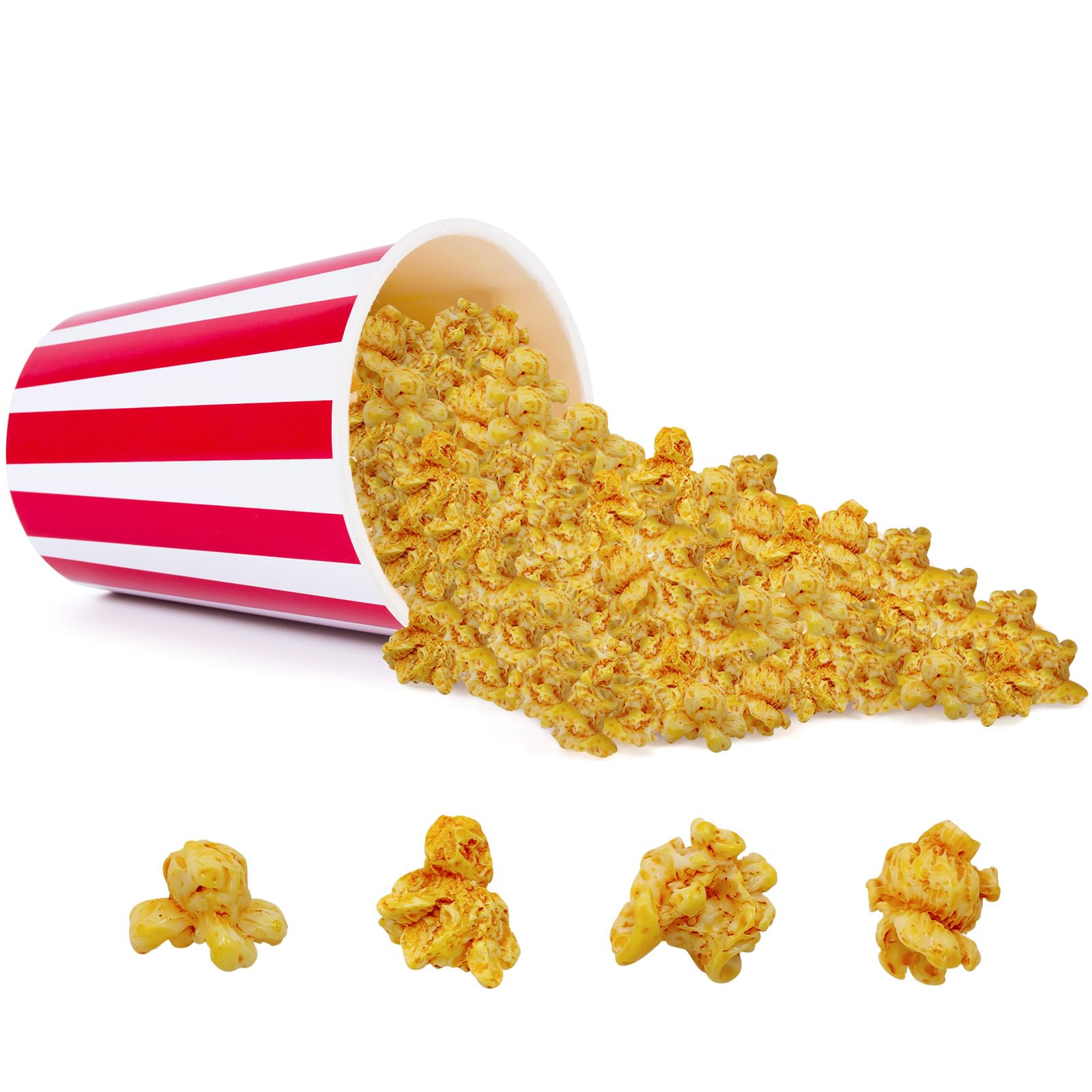 Amazon.com: 100 Pcs Artificial Popcorn Miniature Resin Popcorn Decor ...