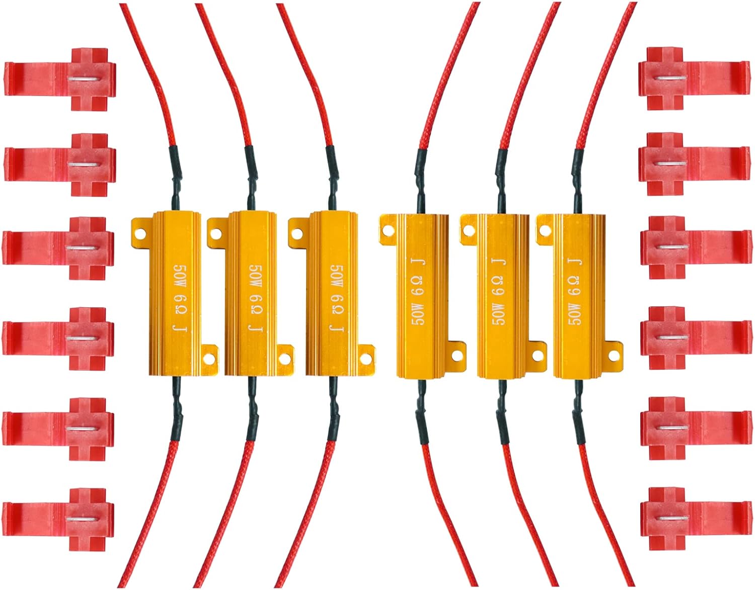 Amazon.com: Ouzorp 6Pcs 50W 6ohm Load Resistors, Fix LED Bulb Fast ...