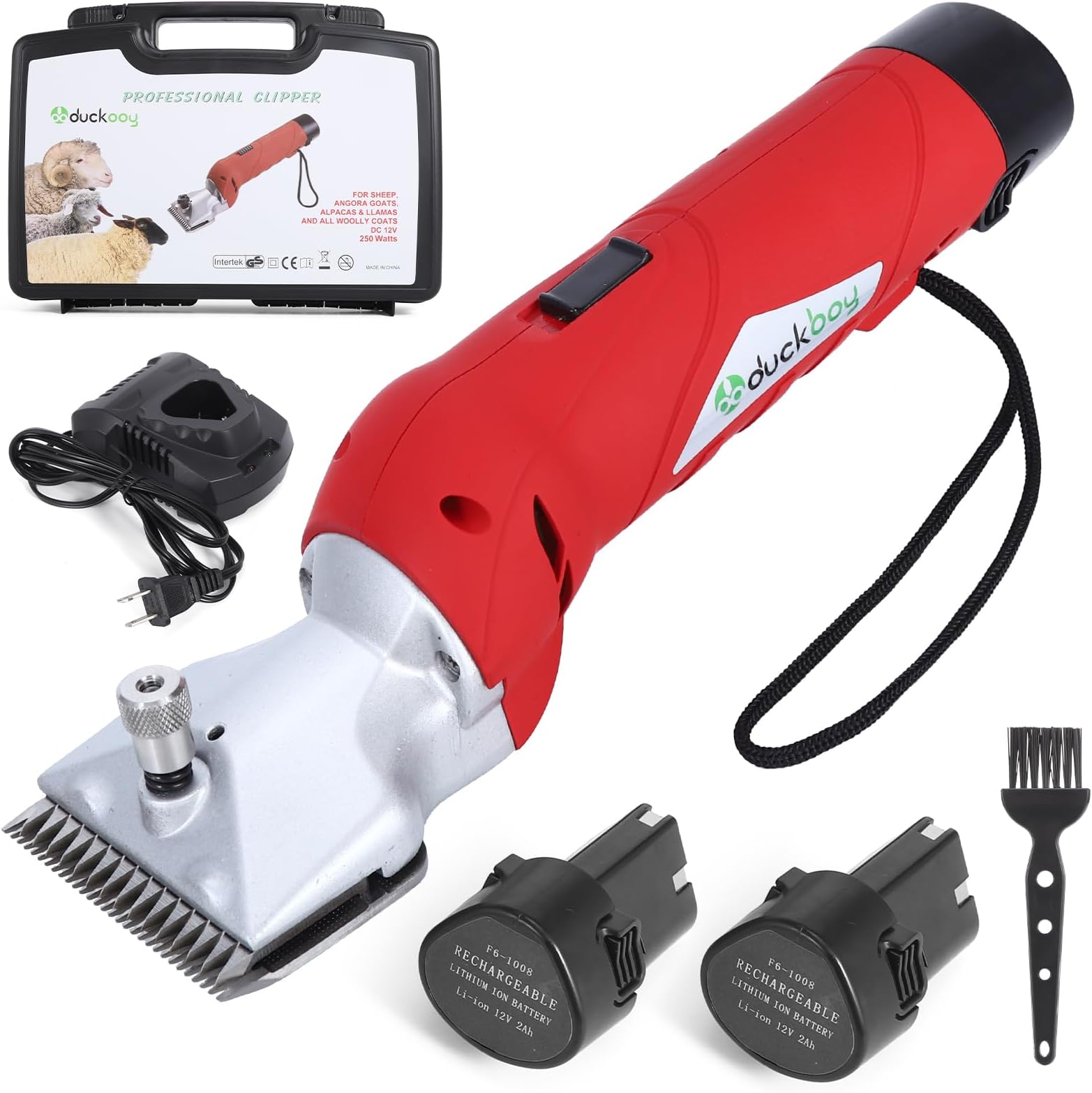 Amazon.com: DUCKBOY Cordless Horse Clipper, Rechargeable Battery ...