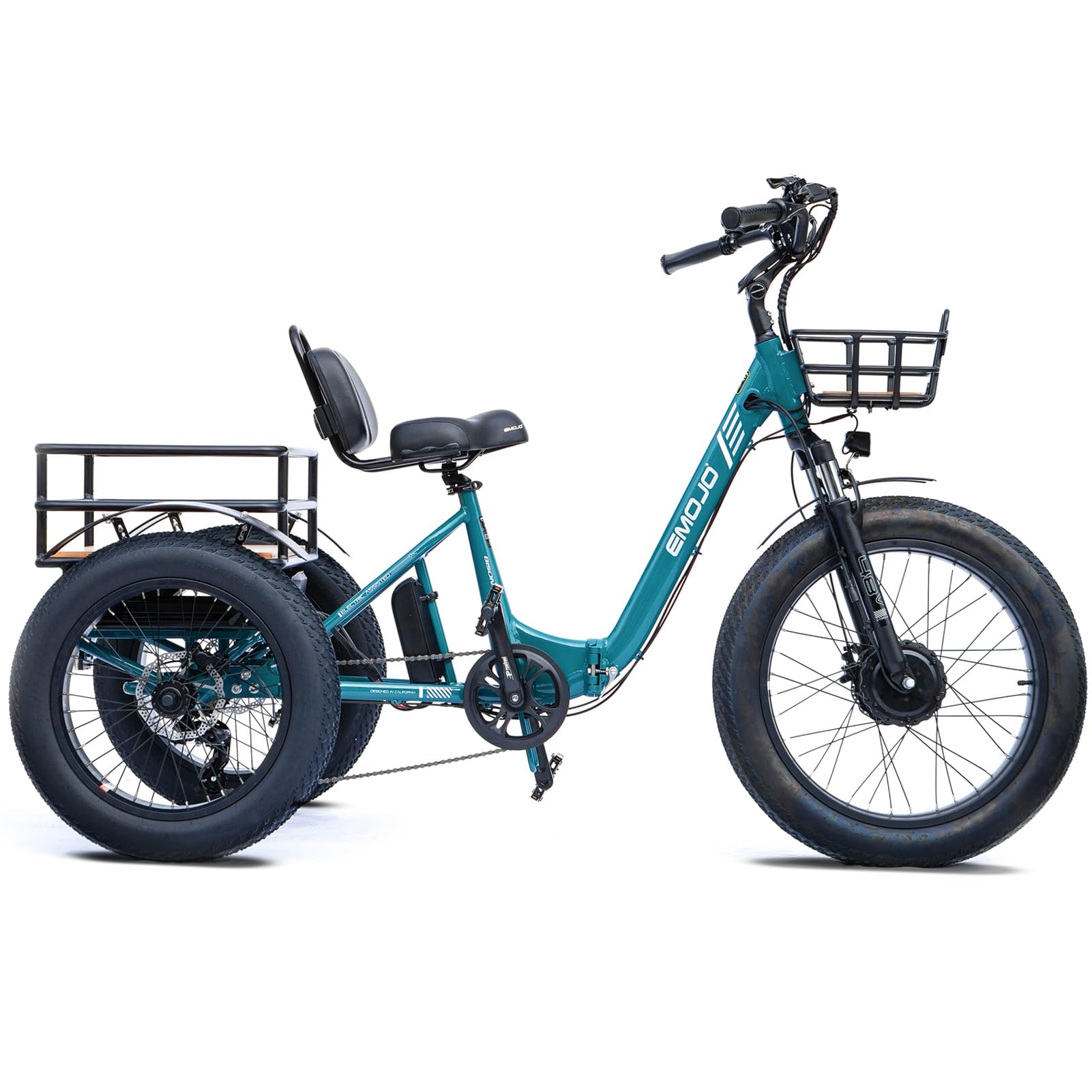 Buy Bison PRO 750W Folding 20x4.0 Tire Electric Trike Step Through ...