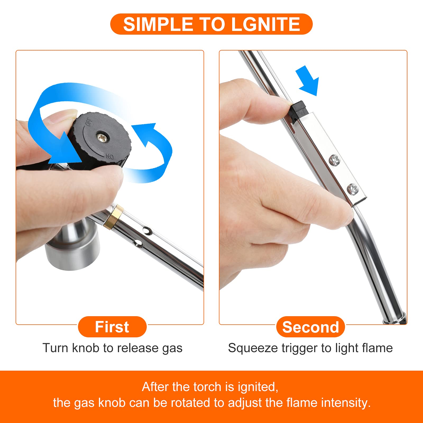 Buy Grill Torch Charcoal Starter, Propane Charcoal Lighter 30,000BTU ...