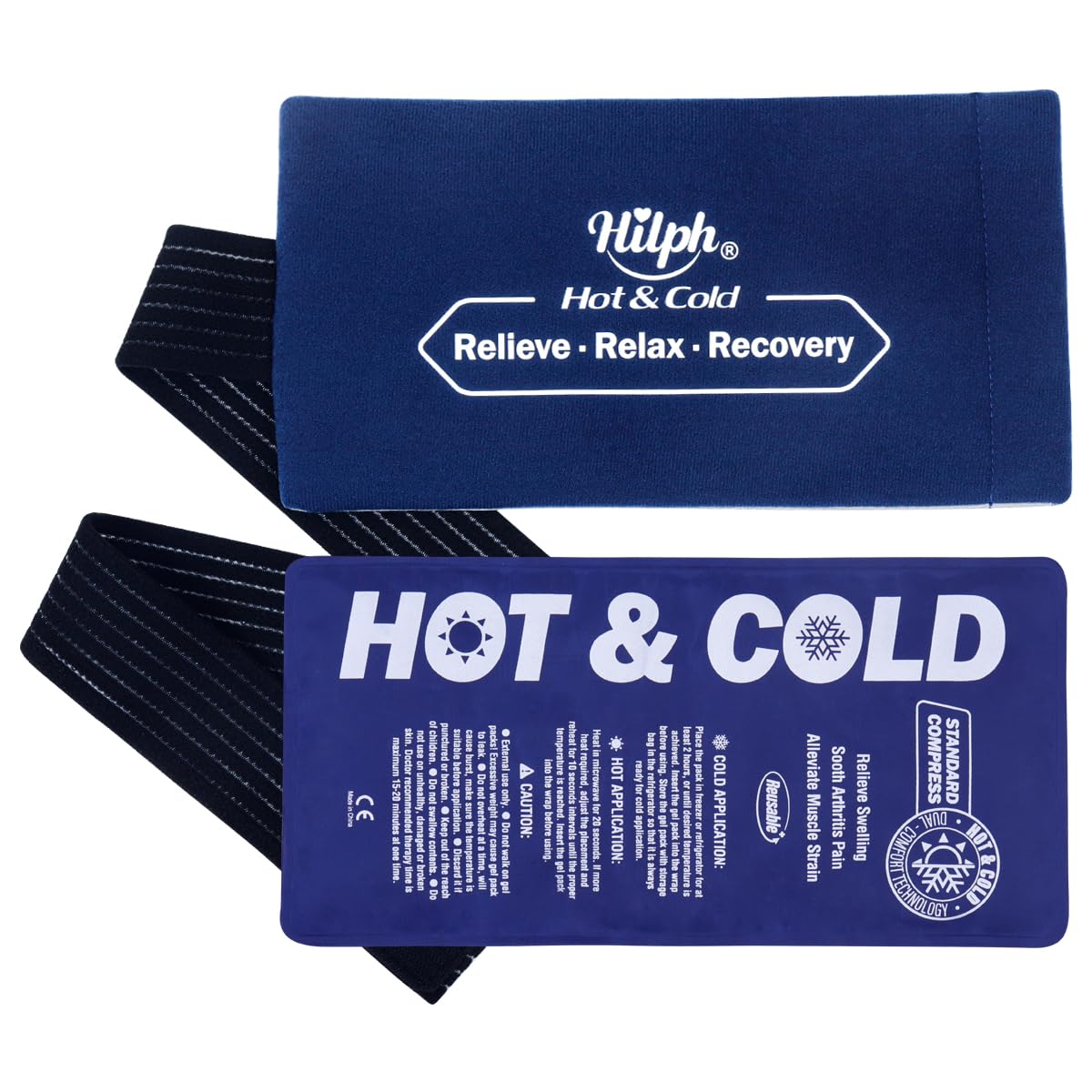 Amazon.com: Hilph Ice Packs for Injuries Reusable, Hot and Cold Gel Ice ...