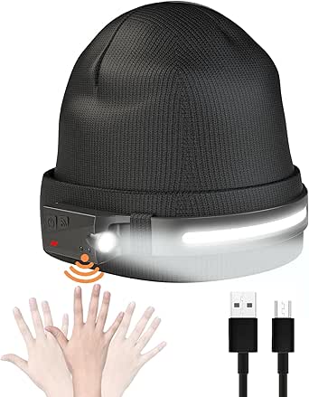 Amazon.com : AUKSKY Unisex Knitted Hat Beanie with Rechargeable ...