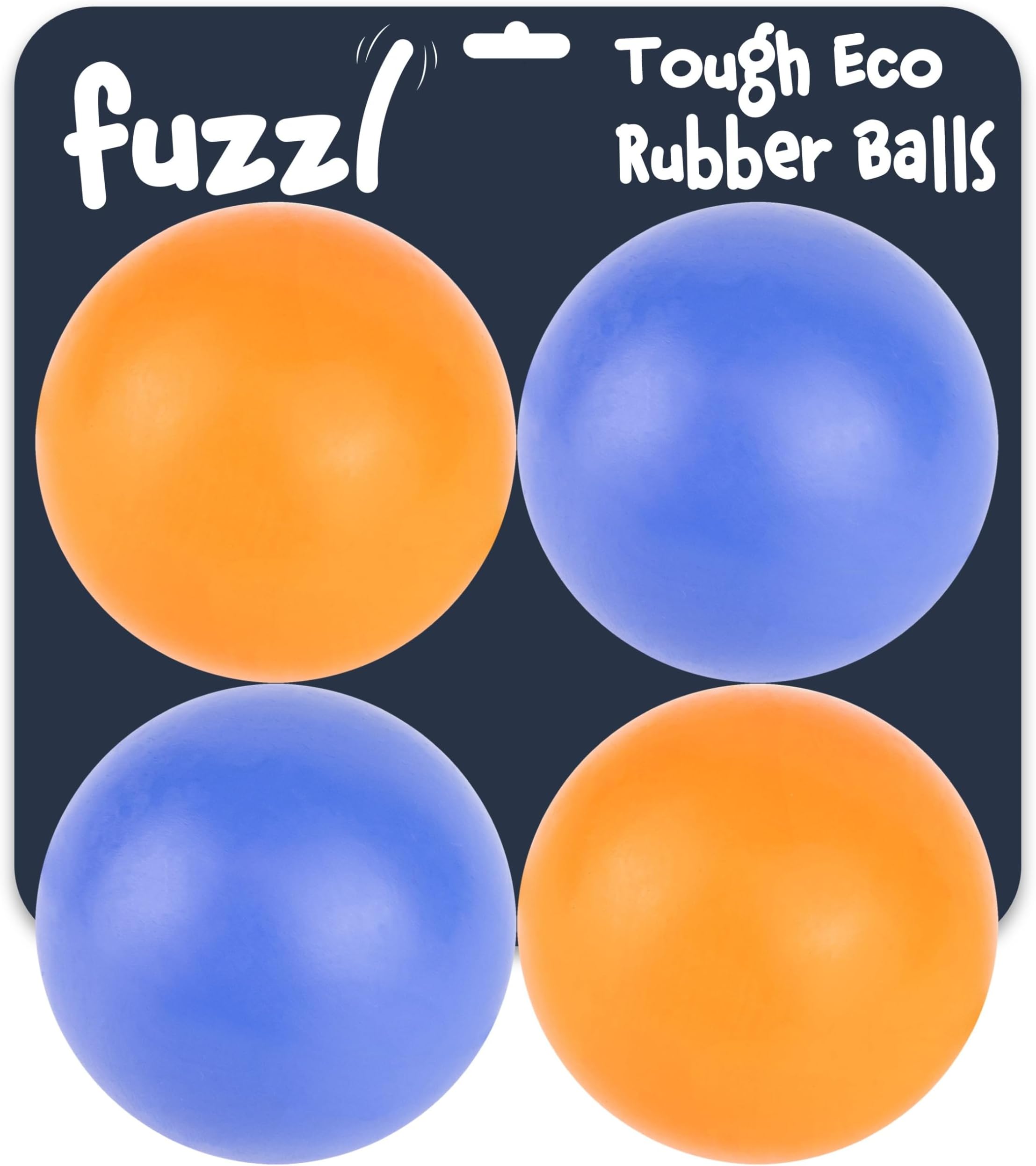 4 x Hard Rubber Dog Balls - Play n Shoot - Red, Green, Yellow & Blue ...