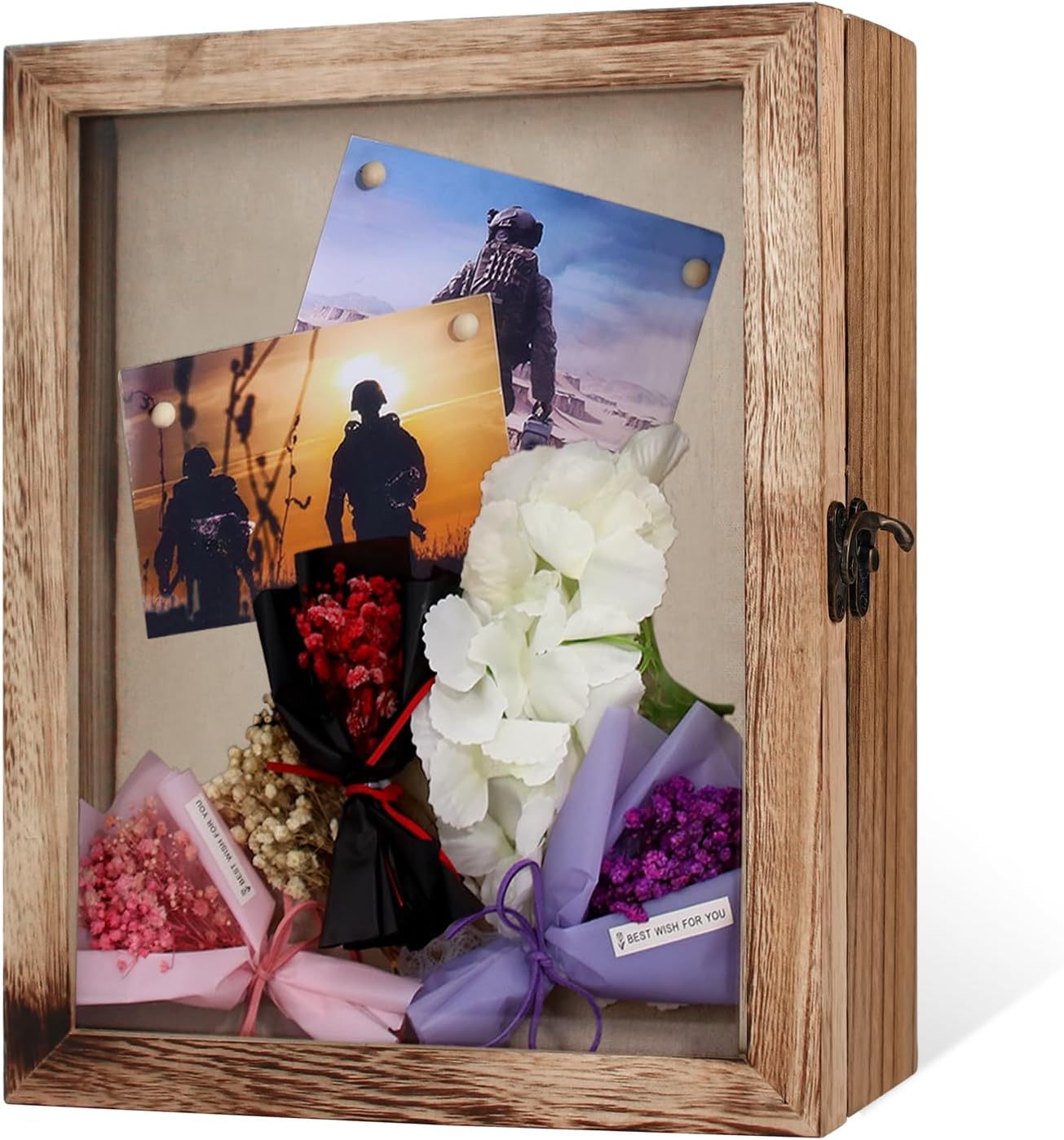 NobaeCrs Shadow Box Frame 11x14 Solid Wood Shadow Box Display Case with ...