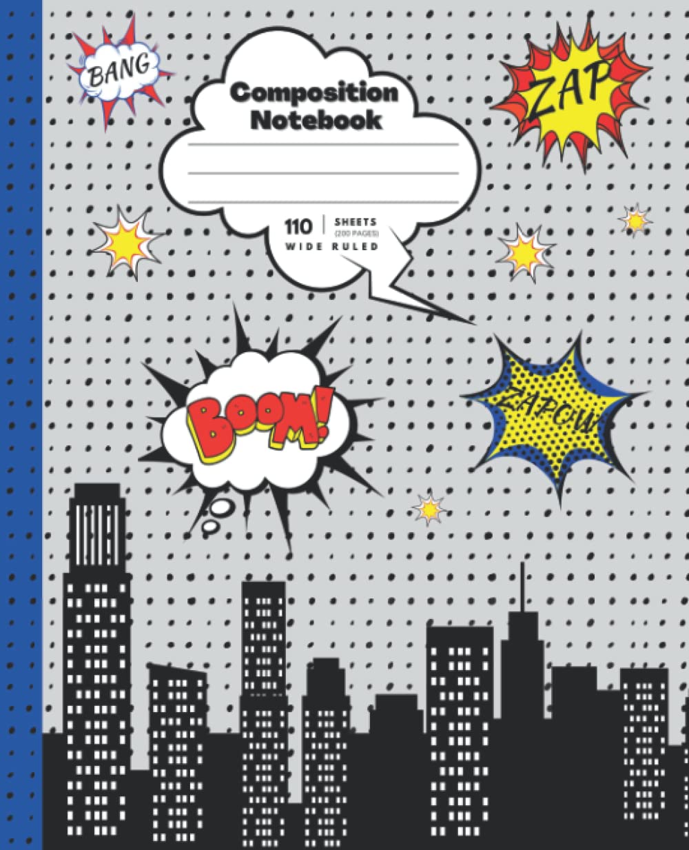 Amazon.com: Composition Notebook Wide Ruled: Superhero Themed ...